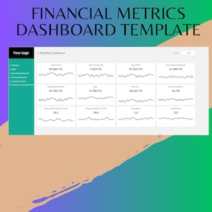 Financial Metrics Dashboard Template, Monitor Your Business Performance ...