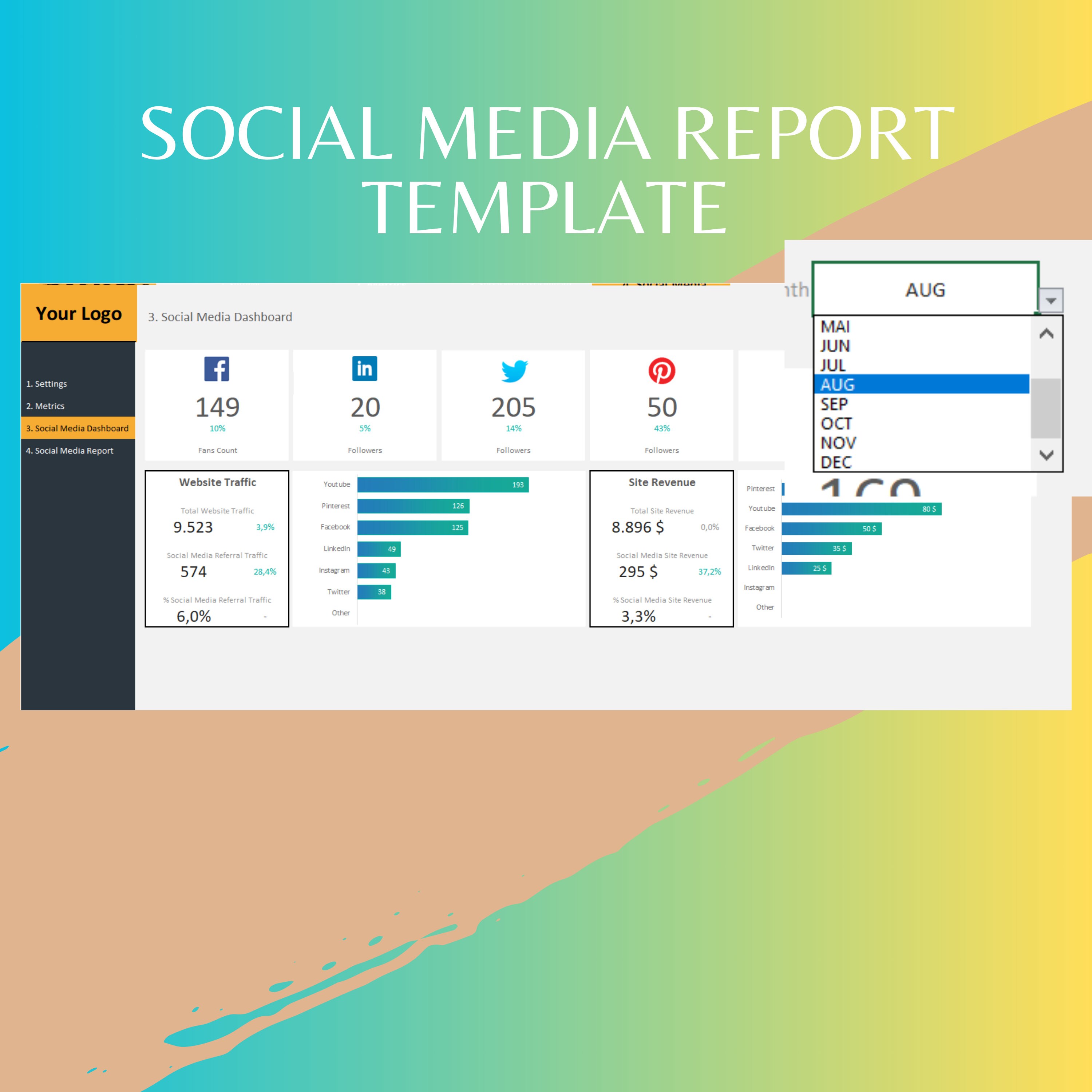 Social Media Report Template, Social Media Report Template - Analyze ...
