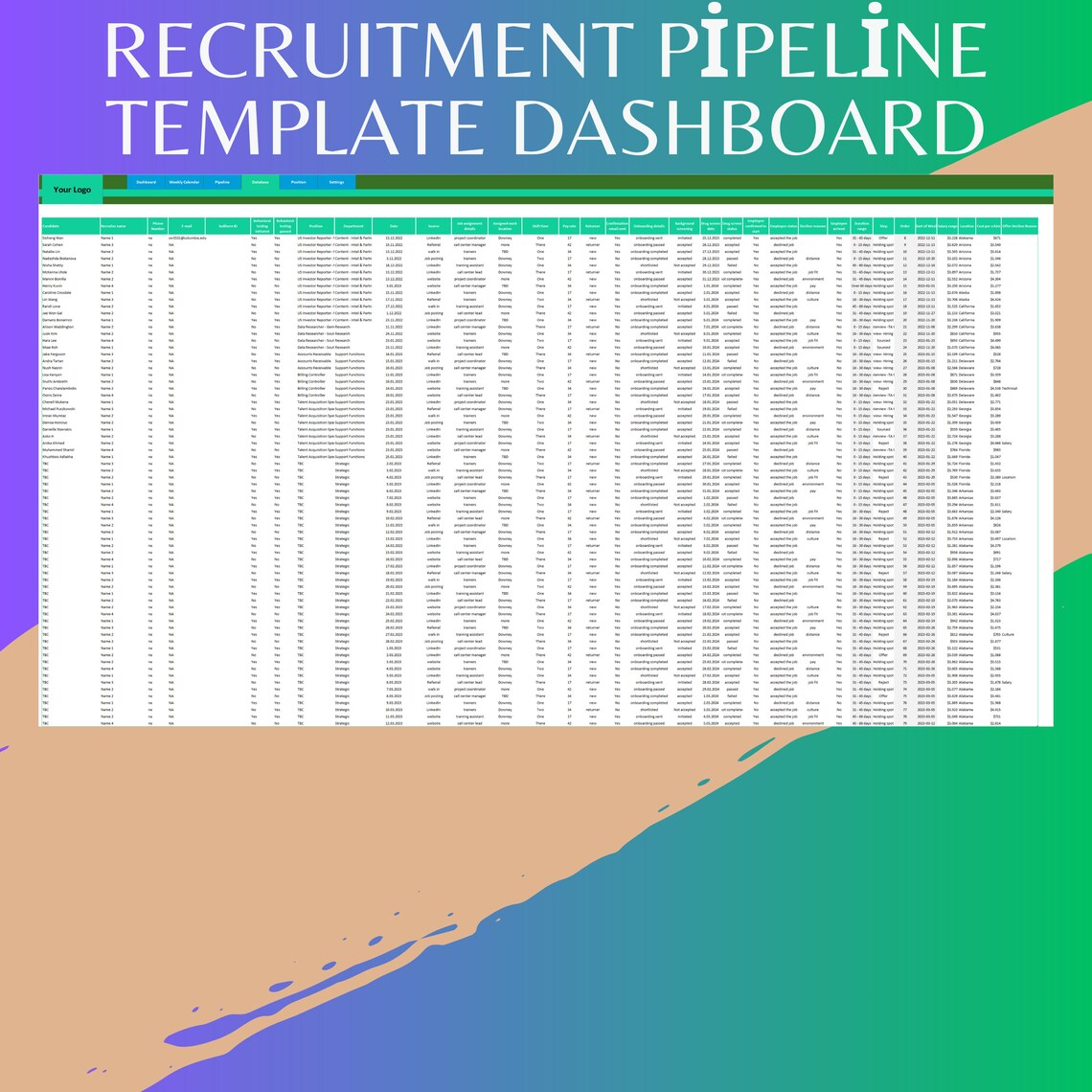 Recruitment Tracker , Human Resource Management, Recruitment Pipeline ...
