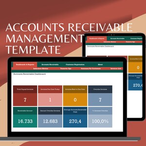 Accounts Receivable Management Excel Template - Etsy