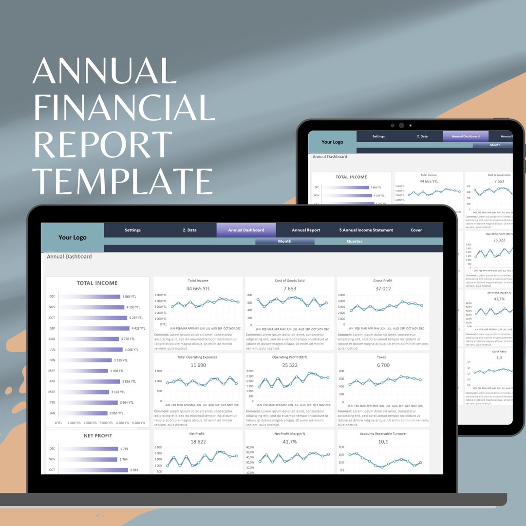 Annual Financial Report Template, Comprehensive Financial Report ...