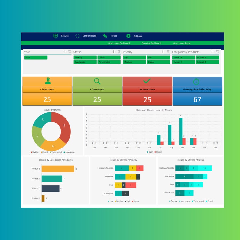 Issue Log Excel Template - Streamline Problem Tracking, Excel Issue Log ...