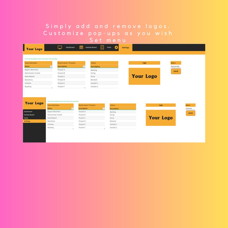 Automated Kanban Excel Template: Workflow Efficiency - Etsy
