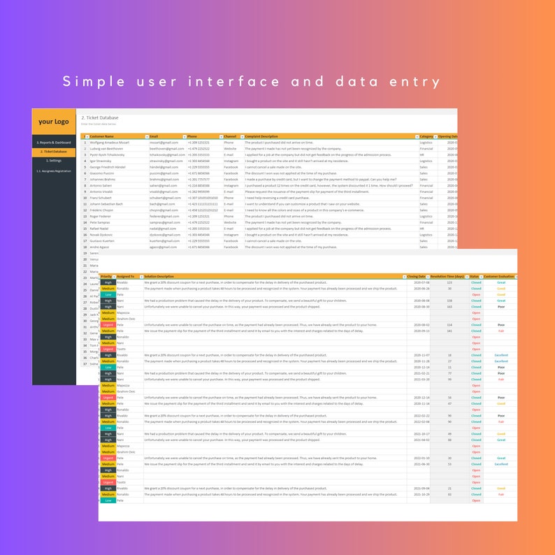 Issue Tracking Excel Template - Manage Problems Efficiently, Excel ...
