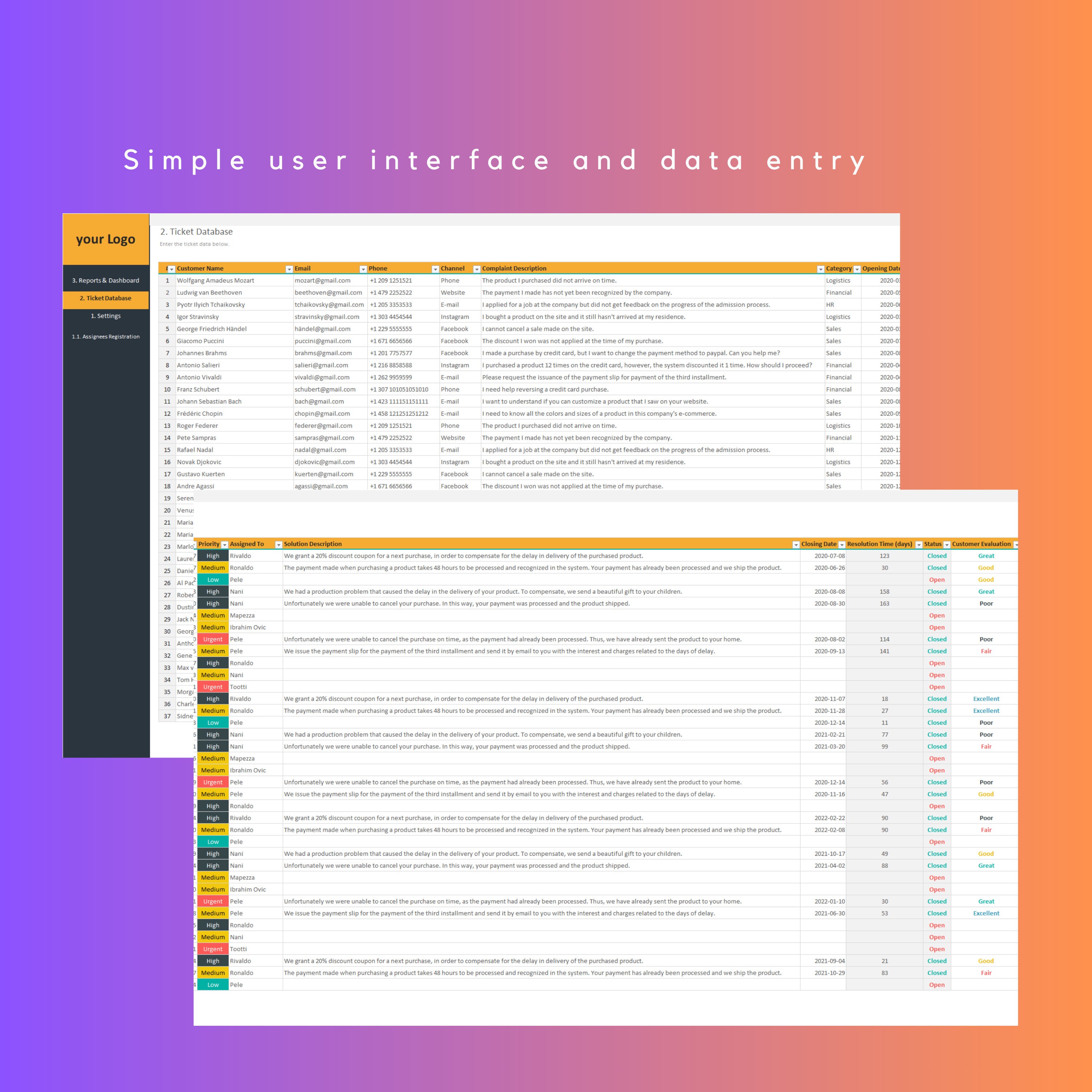 Issue Tracking Excel Template - Manage Problems Efficiently, Excel ...