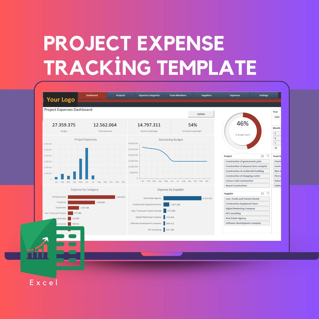 Project Expense Tracking Template - Monitor Costs Effectively, Excel ...