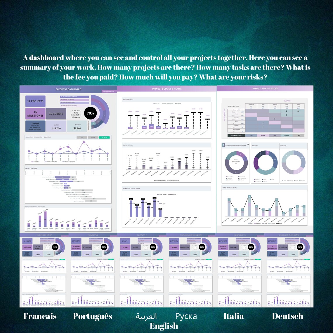 Construction Ultimate Project Management Template, Excel Project ...