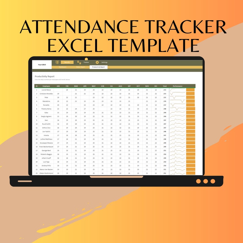 Attendance Tracker Excel Template, Employee Tracker Template ...