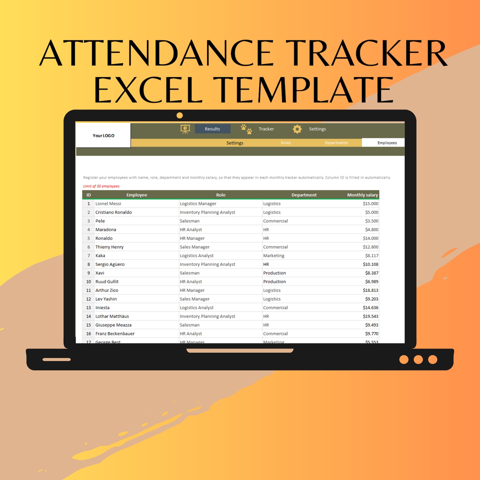 Attendance Tracker Excel Template, Employee Tracker Template ...