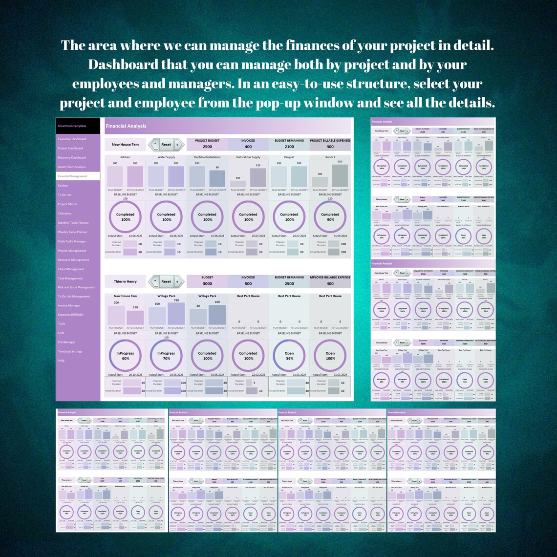 Construction Ultimate Project Management Template, Excel Project ...