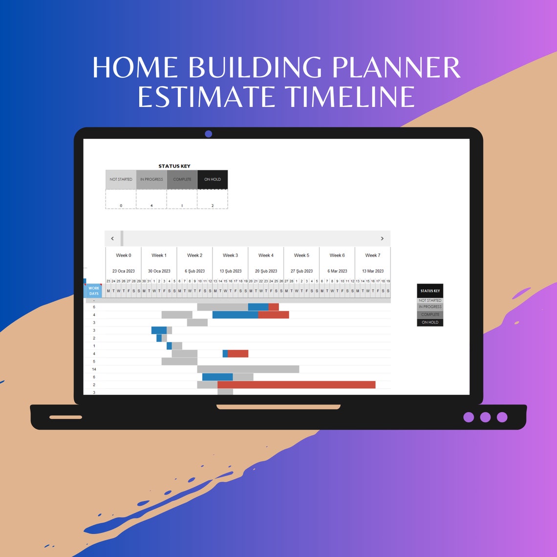 Home Building Planner, House Building Template, Home Renovation, Construction Budget Template ...