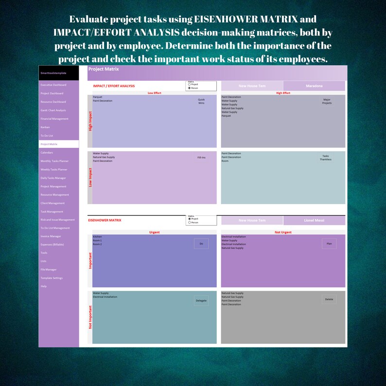 Construction Ultimate Project Management Template, Excel Project ...