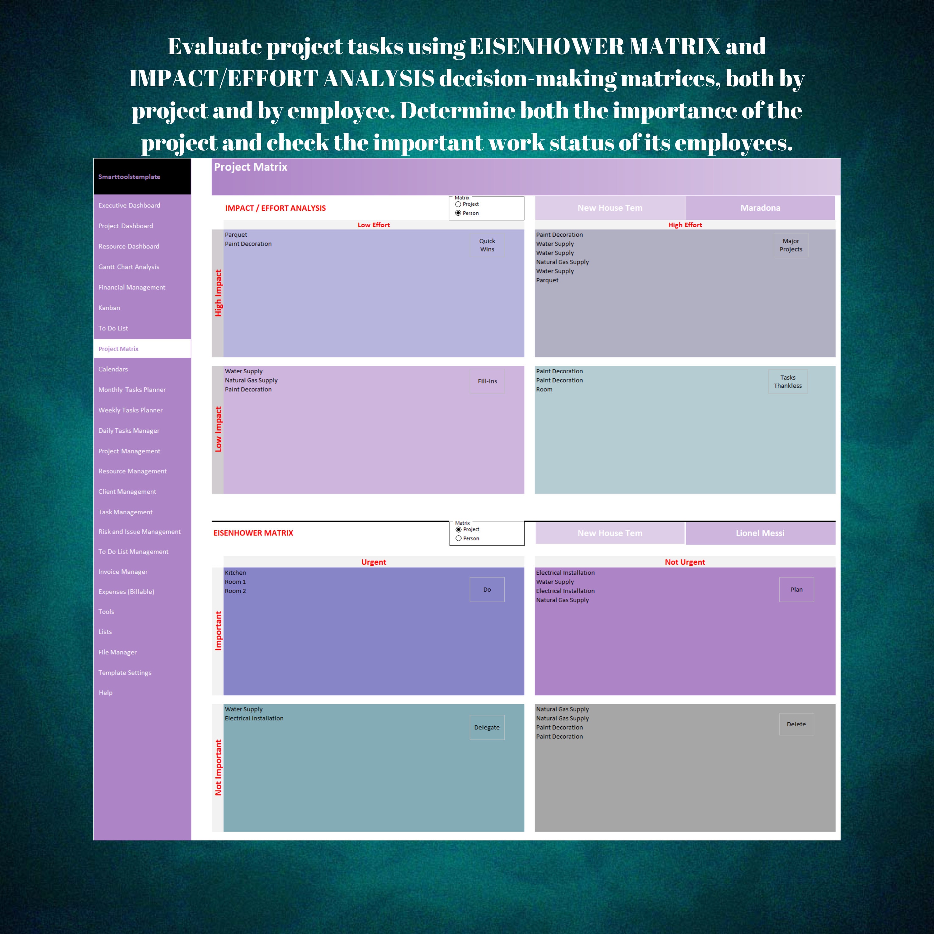 Construction Ultimate Project Management Template, Excel Project ...