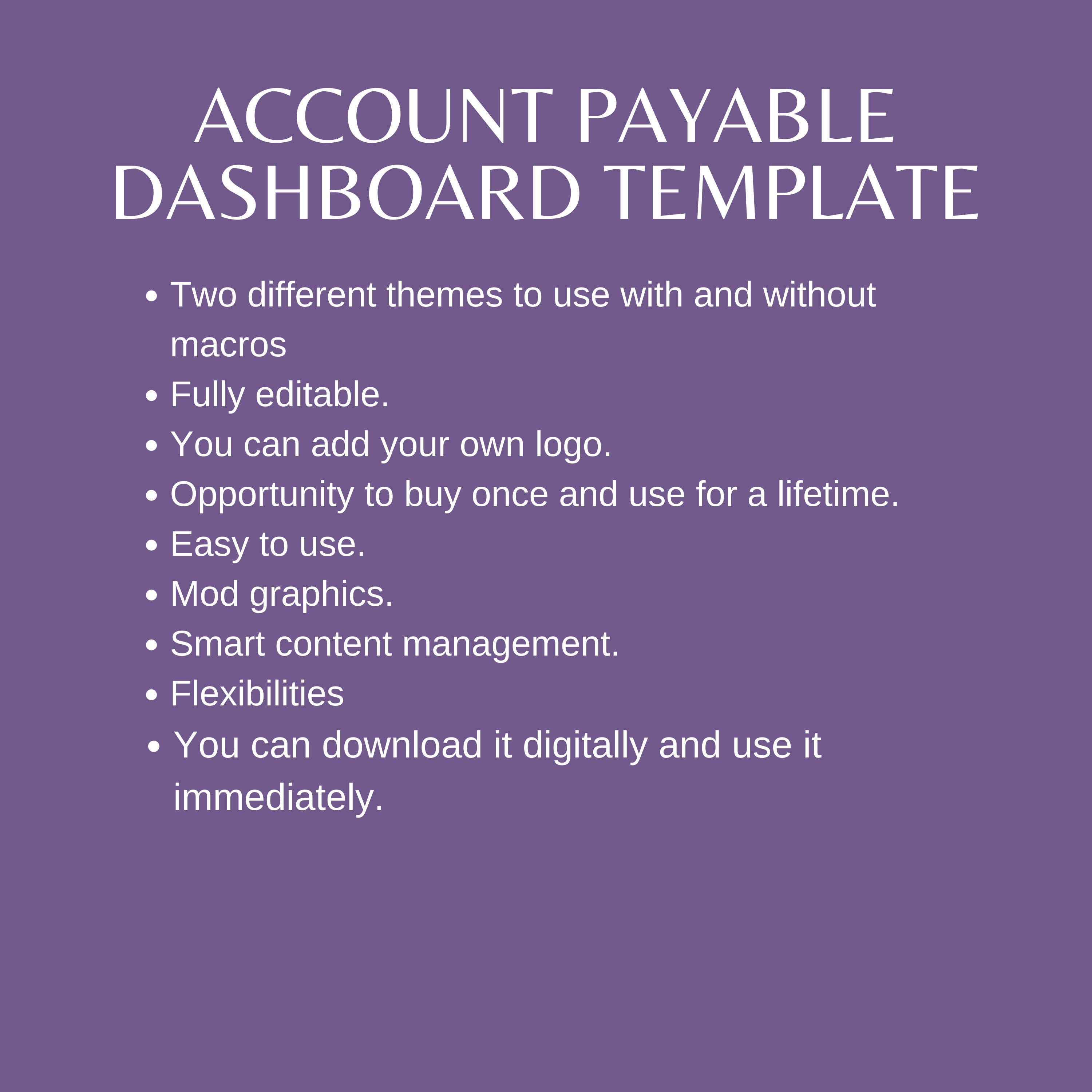 Accounts Payable Dashboard Template, Streamline Your Payment Management ...