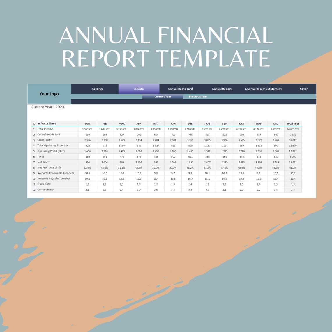 Annual Financial Report Template, Comprehensive Financial Report ...