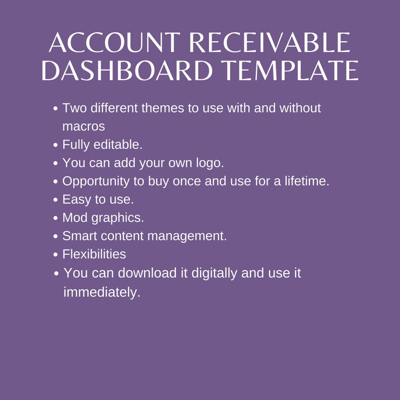 Accounts Receivable Dashboard Template,optimize Your Cash Flow ...