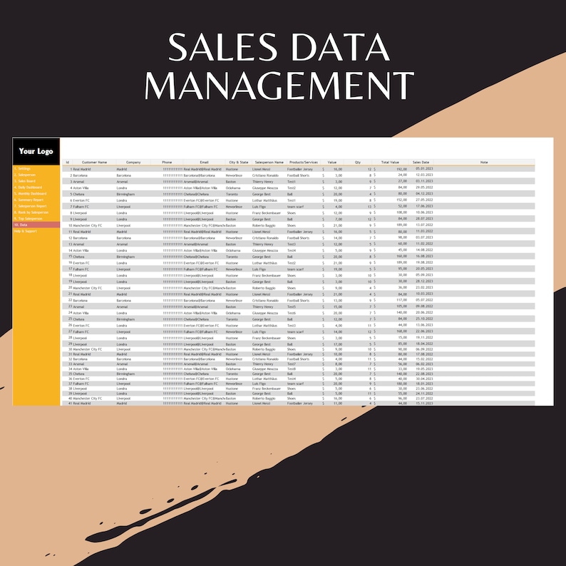 Daily Sales Tracking Template Excel | Sales Dashboard | Daily Monthly ...
