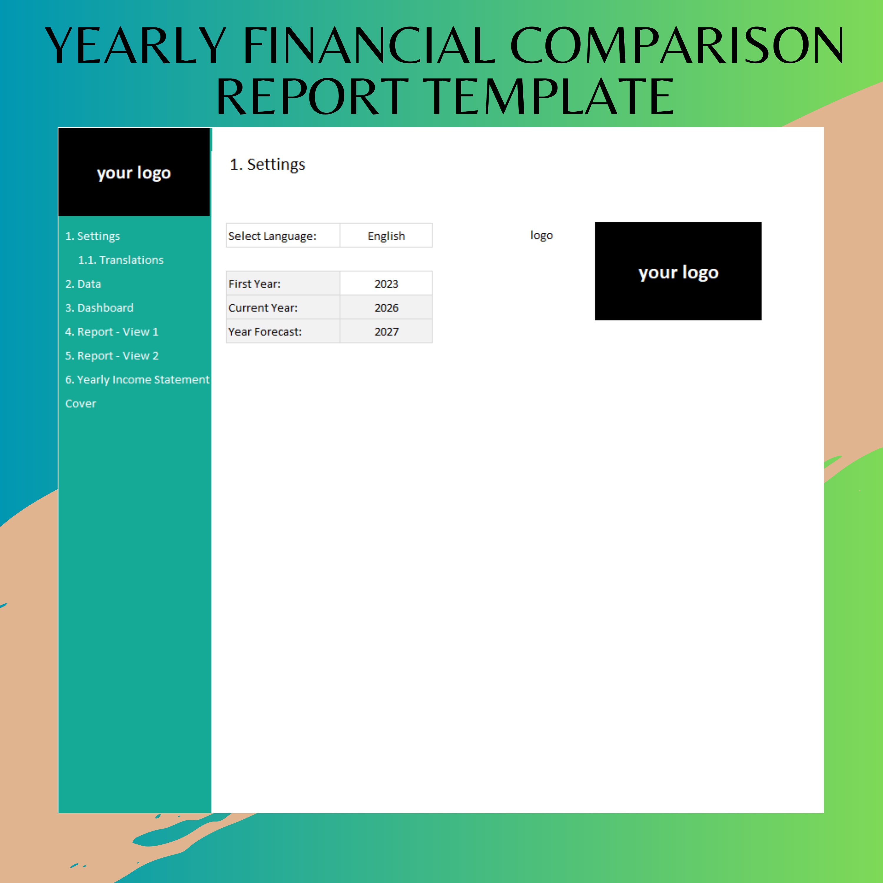 Yearly Financial Comparison Report Template, Analyze and Optimize Your ...