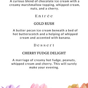 We Do Watercolor Tulips Wedding Menu Template Cards Menu Printable ...