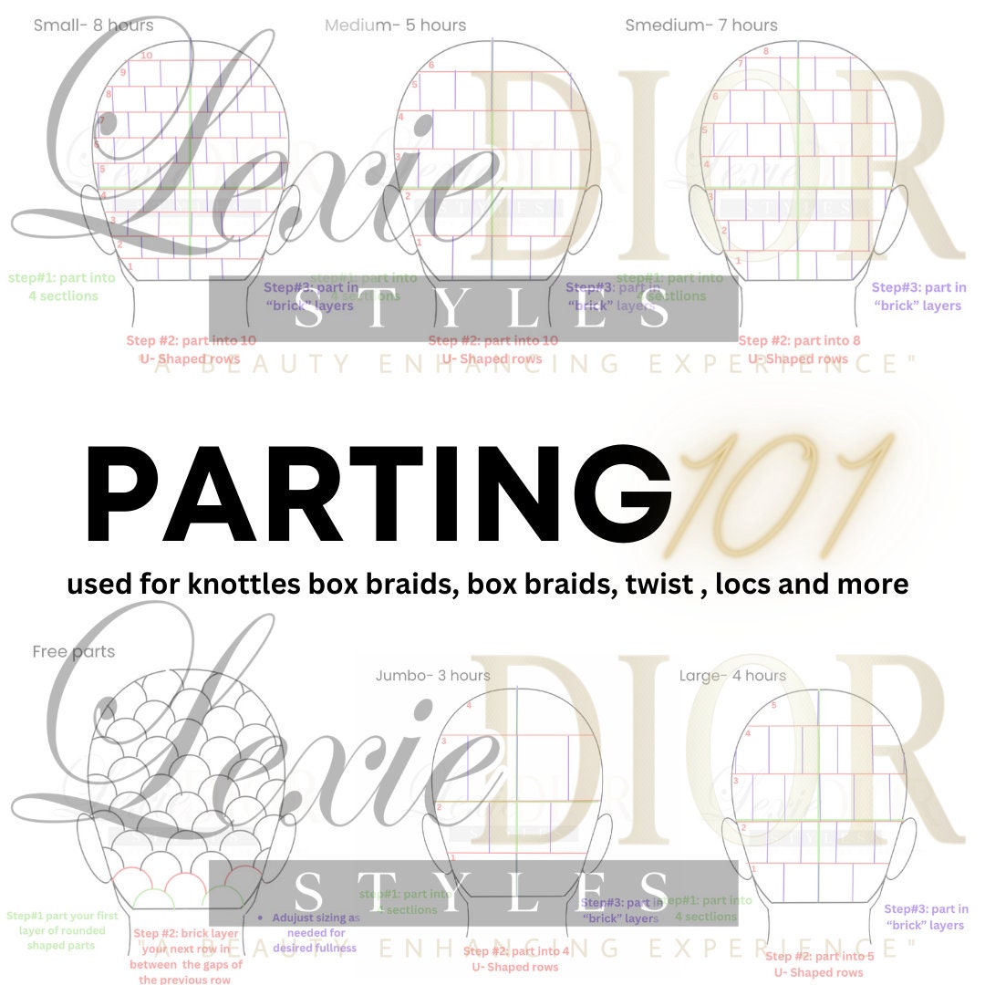 Master Parting Guide| Knotless Box Braid Parting| Parting 101| Soft Loc ...