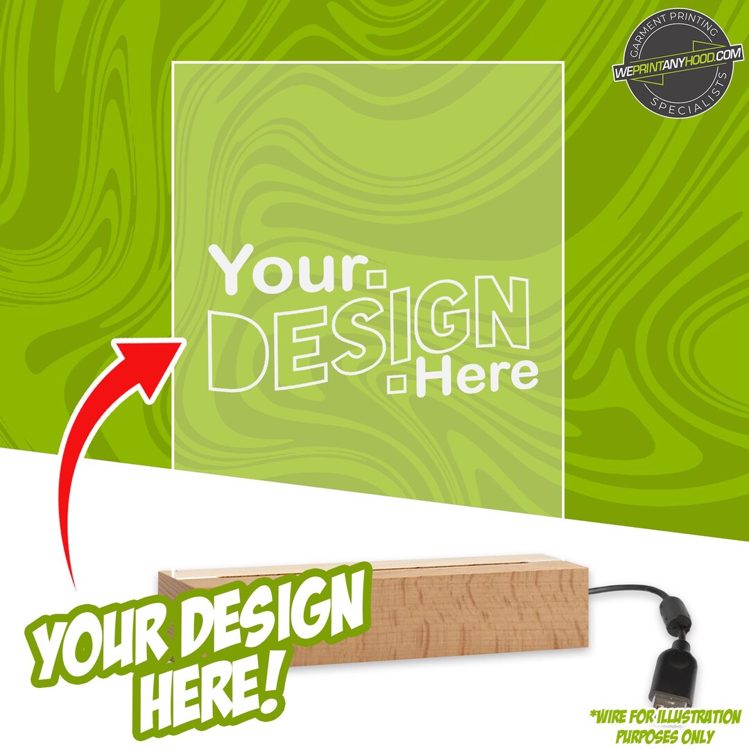 Custom LED Business Logo Sign: Personalized Acrylic Desk Display - Etsy