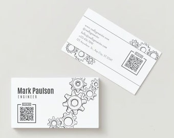 Thank You Card With QR Code Template Editable QR Code Thank You Card ...