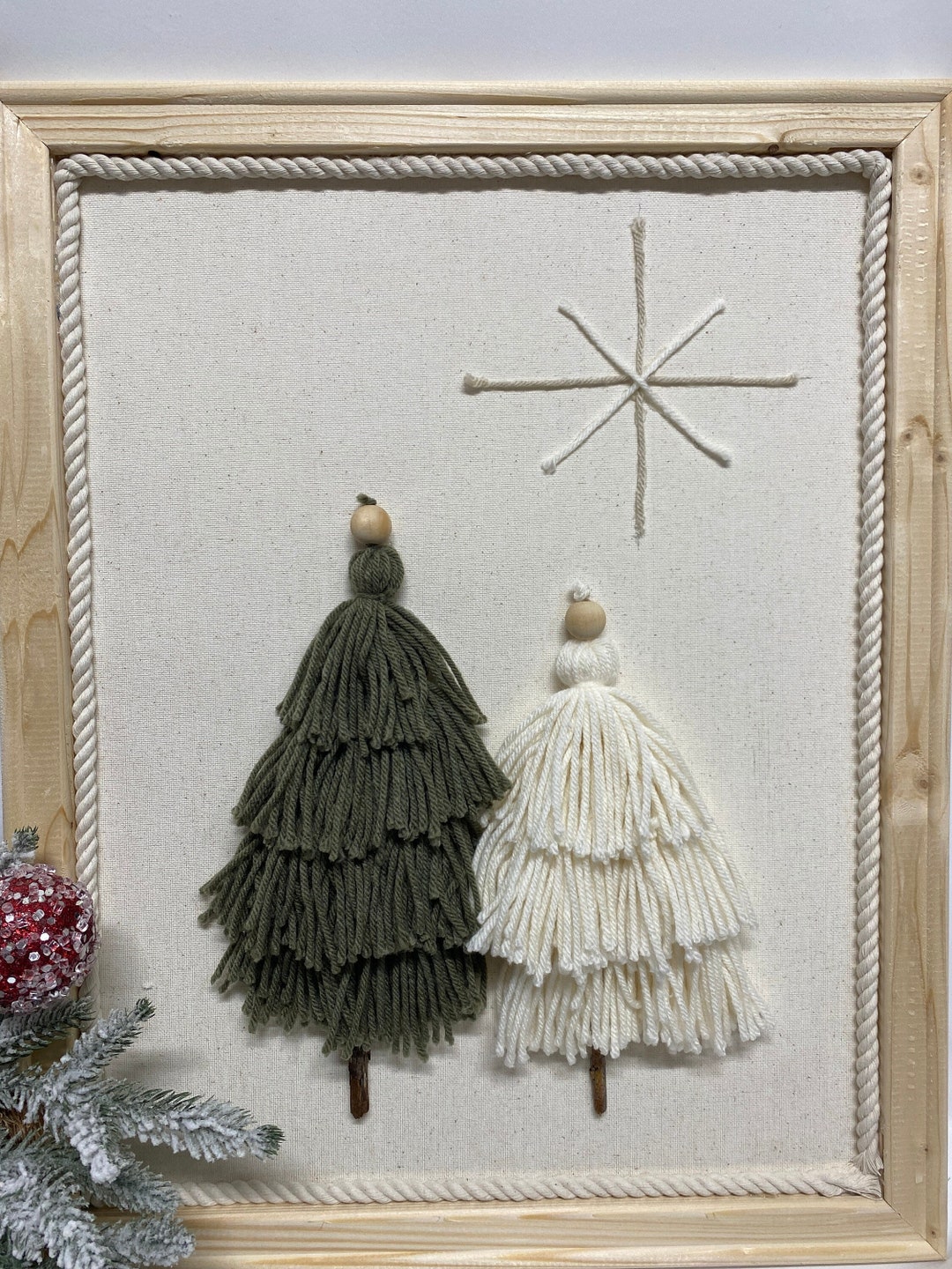 Yarn Christmas Tree Picture - Etsy