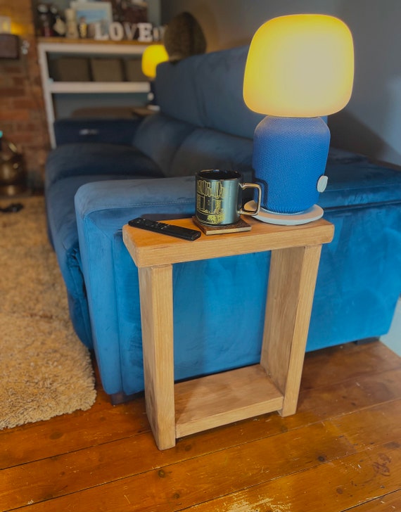Solid Wood End Table Narrow Side Table Rustic End Table Wooden End Table Sofa Table Narrow Bedside Table Small Side Table Etsy UK
