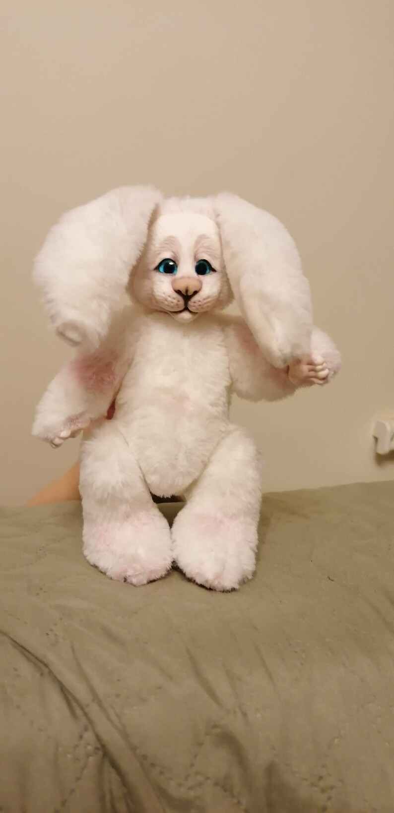 Snow White Bunny Plush Creature Collectable Art Doll Rabbit - Etsy