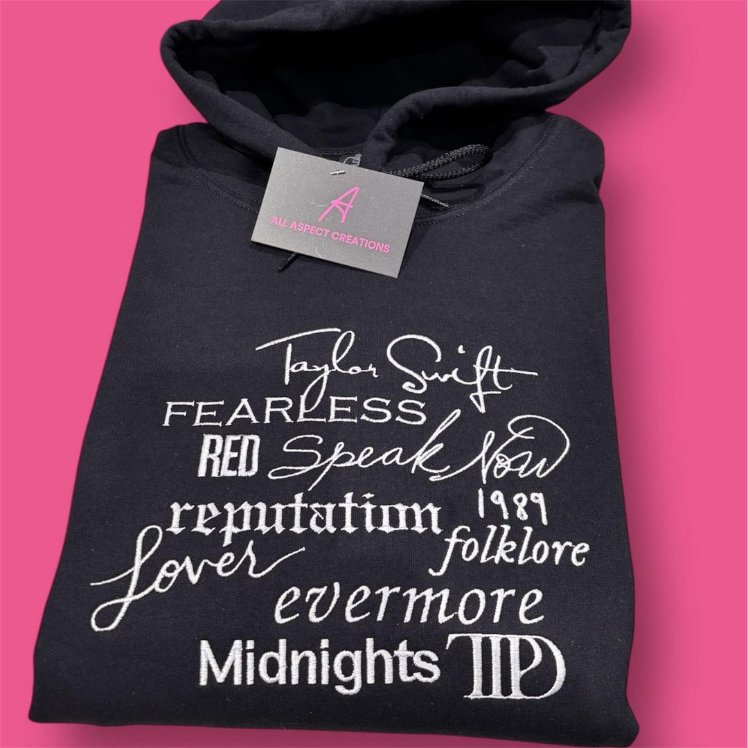 EMBROIDERED Adults, Swifty, Taylor Swift Song Title Sweatshirt/hoodie ...