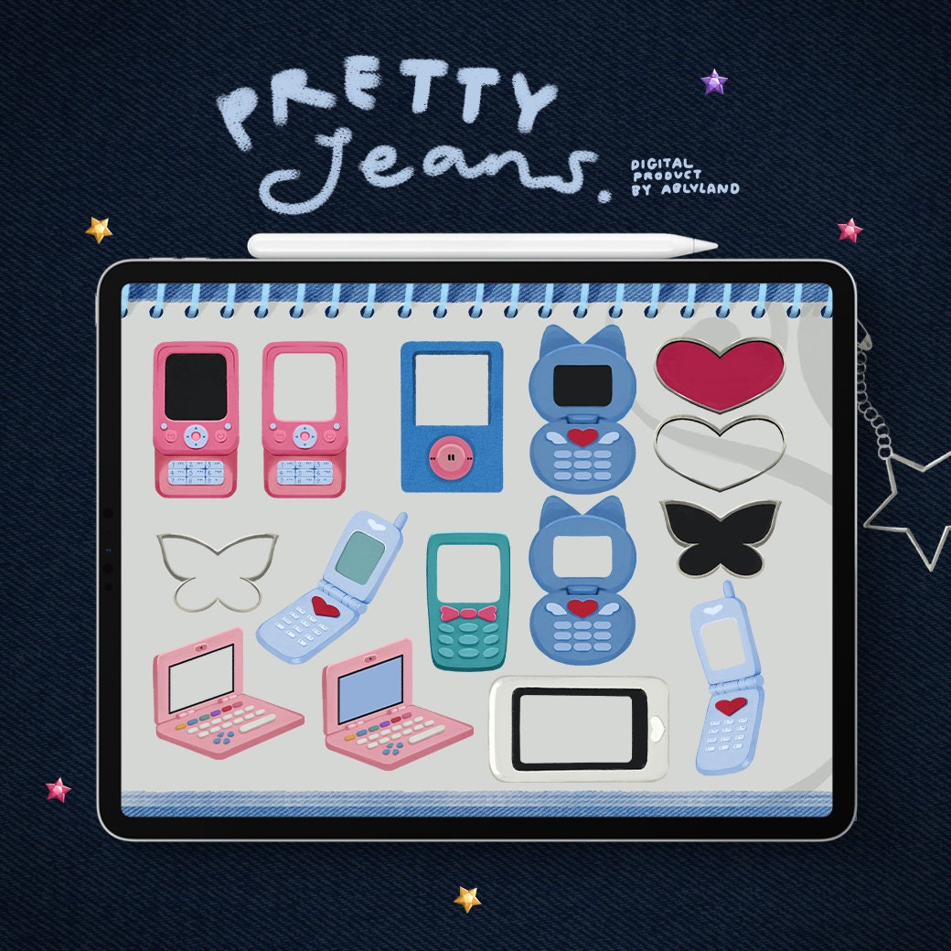 Pretty Jeans Digital Stickers Digital Planner Sticker Digital Stickers ...