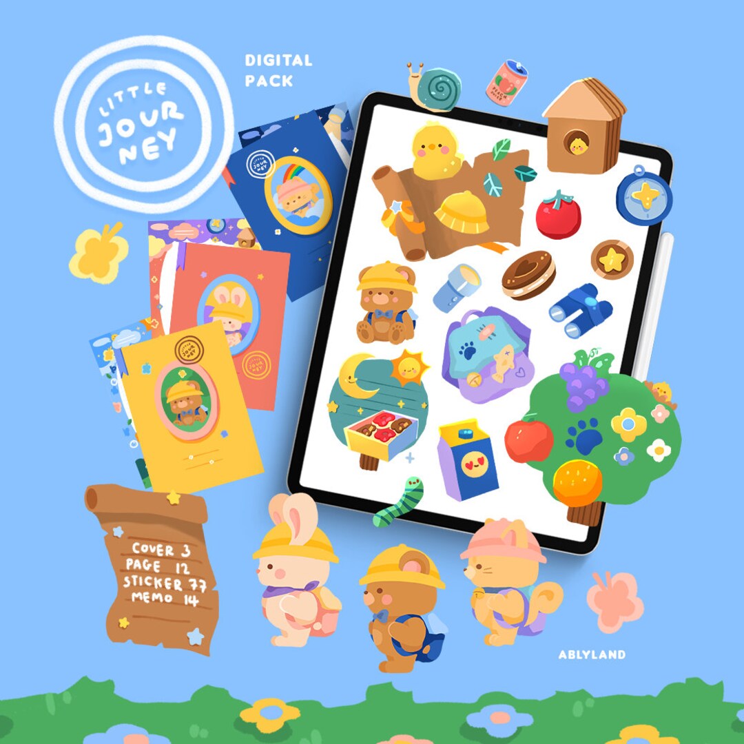 Little Journey Digital Stickers Digital Planner Sticker Digital ...