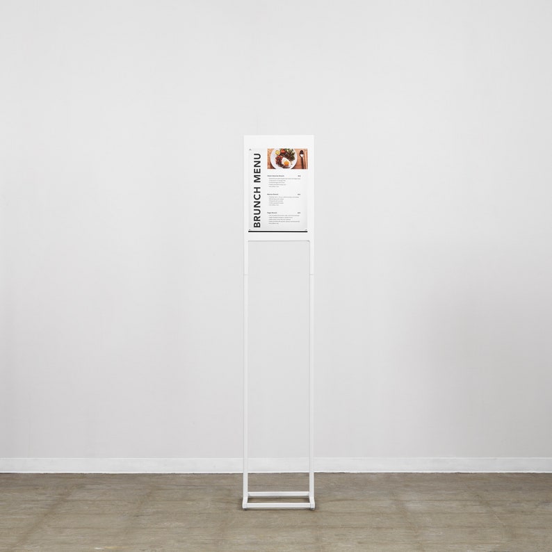 SQUARE Menu Stand Sign Magnetic Display Board for Cafe, Restaurant ...