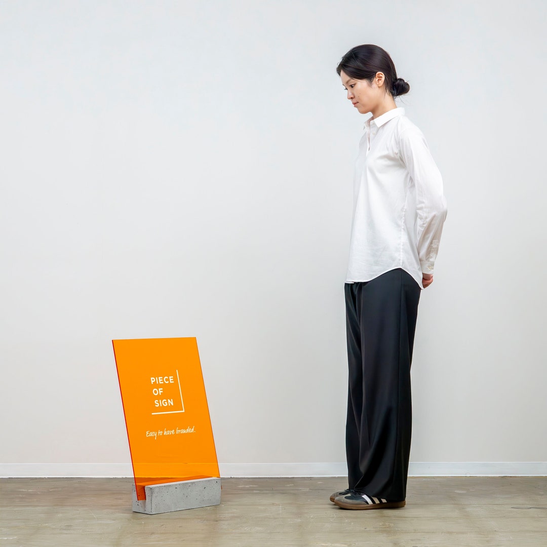 Color Acrylic Block & Board Sidewalk Sign L-size Custom Sidewalk Sign ...