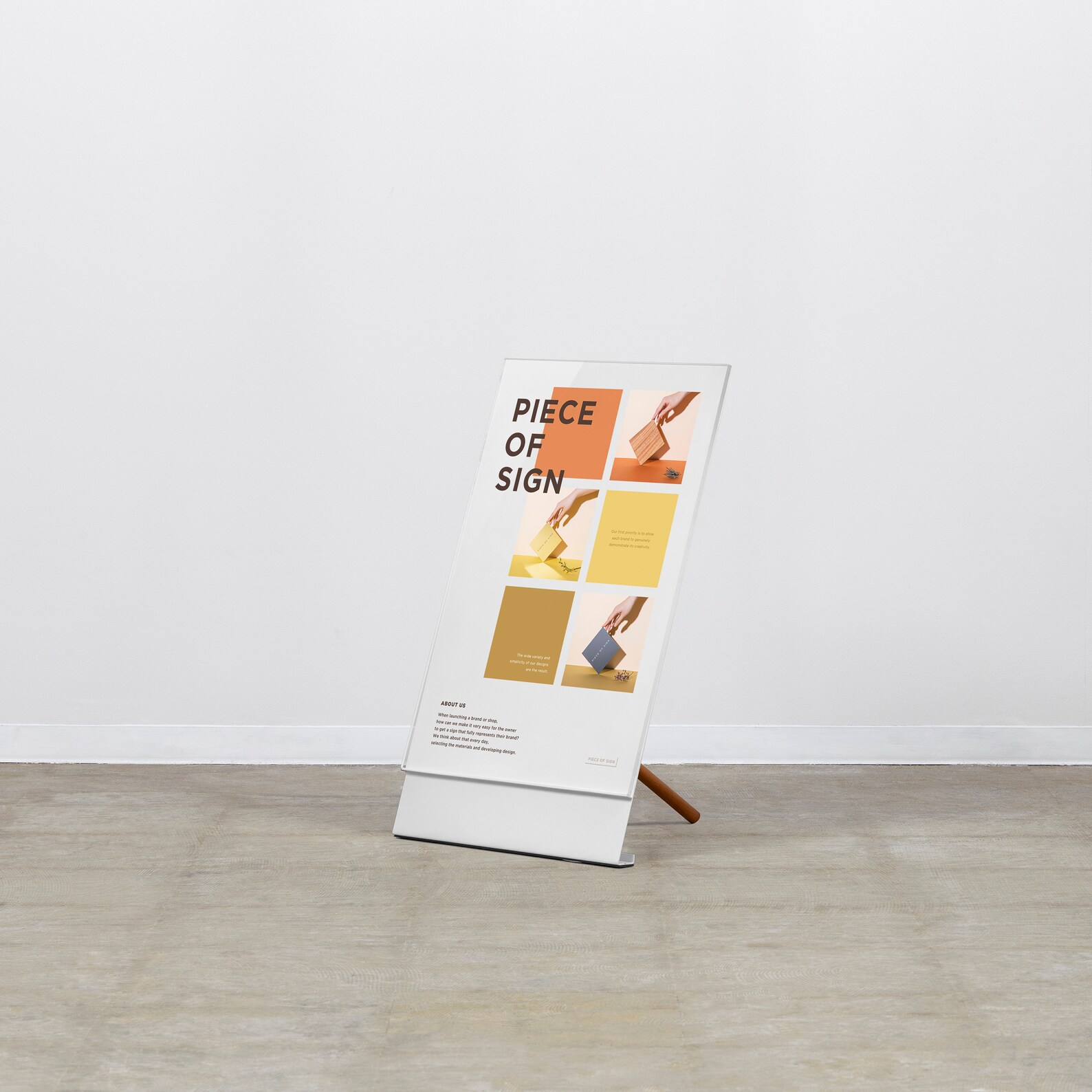 A2 Poster Stand Sign Acrylic Display Stand for Cafe, Restaurant, Office ...