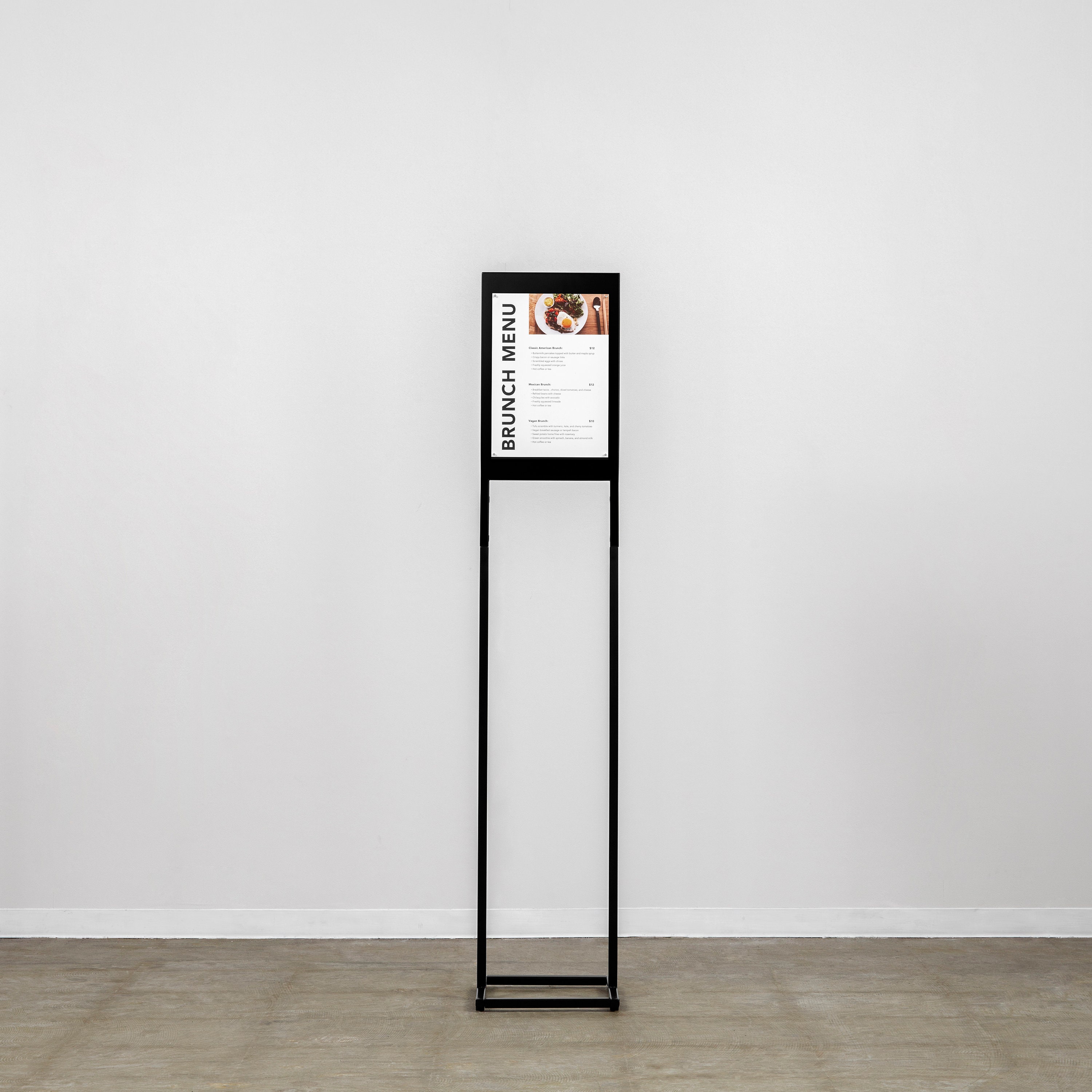 SQUARE Menu Stand Sign Magnetic Display Board for Cafe, Restaurant ...