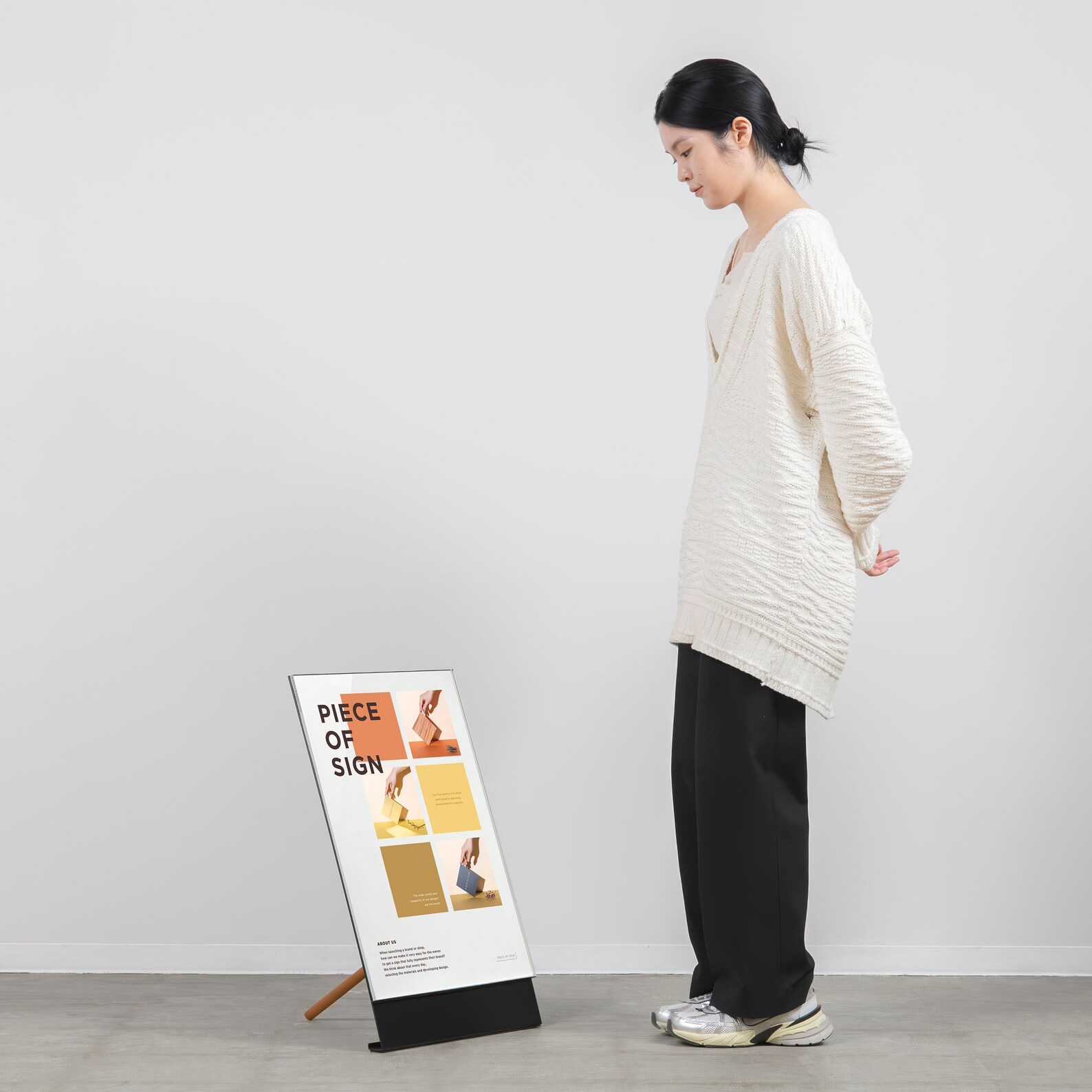 A2 Poster Stand Sign Acrylic Display Stand for Cafe, Restaurant, Office ...