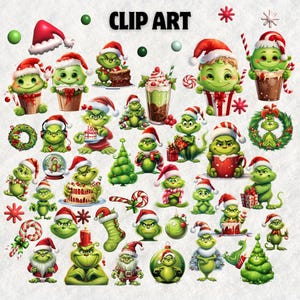 Christmas Letters Clipart and Numbers, Uppercase Lowercase Alphabet ...