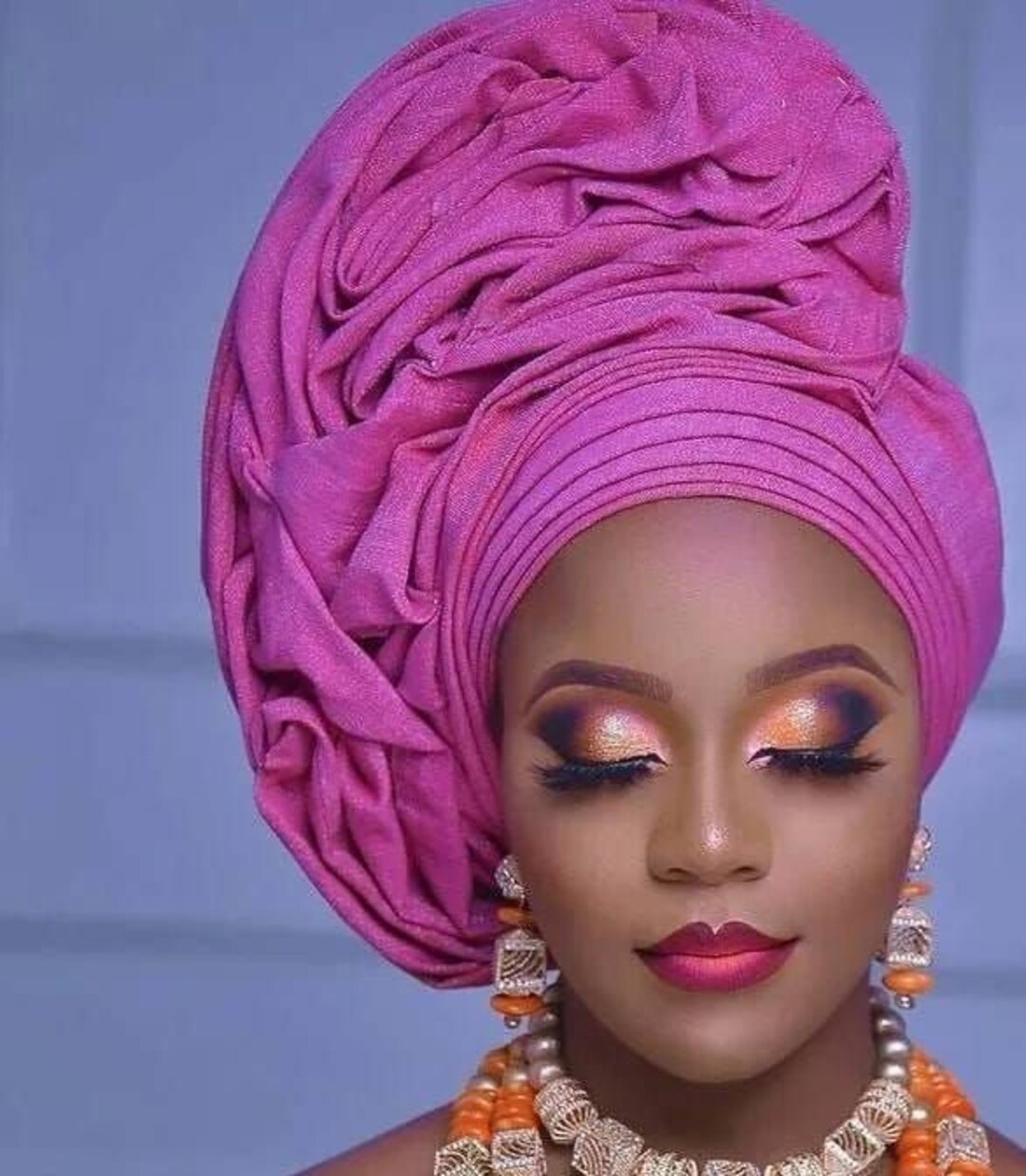 Elegant Aso Oke Autogele Headwrap, Aso Oke Designs, Aso Oke Styles, Aso ...