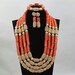 African Head Bea and Two Steps Long Necklace,coral Beads Design ...