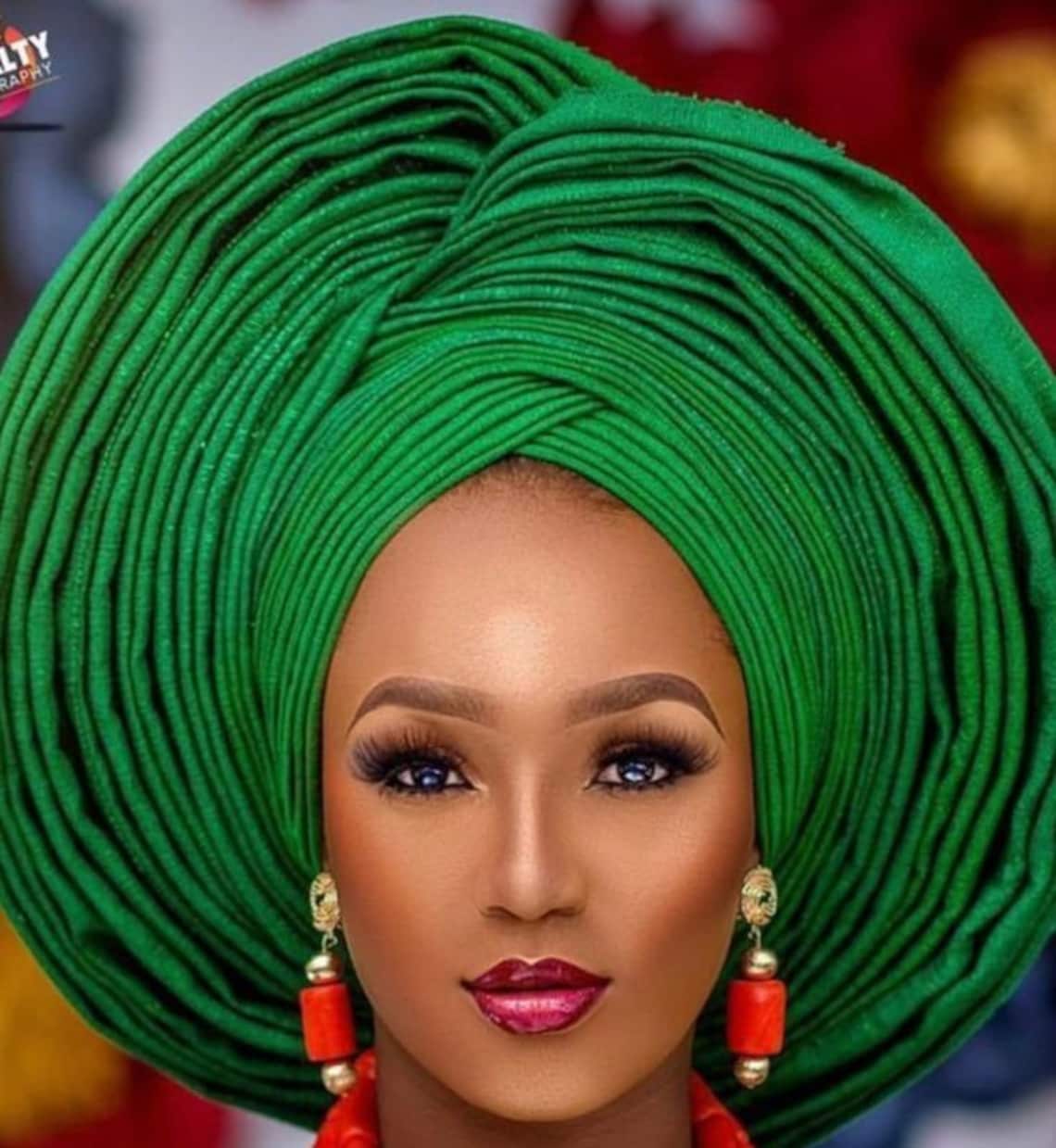 Elegant African Head Piece, Pre-tied Headwrap,party Guest Headgear ...