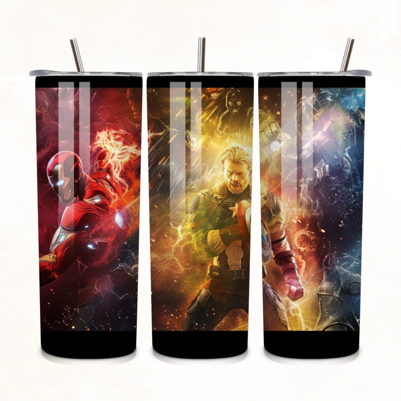 Marvel Heroes Tumbler Wrap Design Design PNG INSTANT DOWNLOAD ...