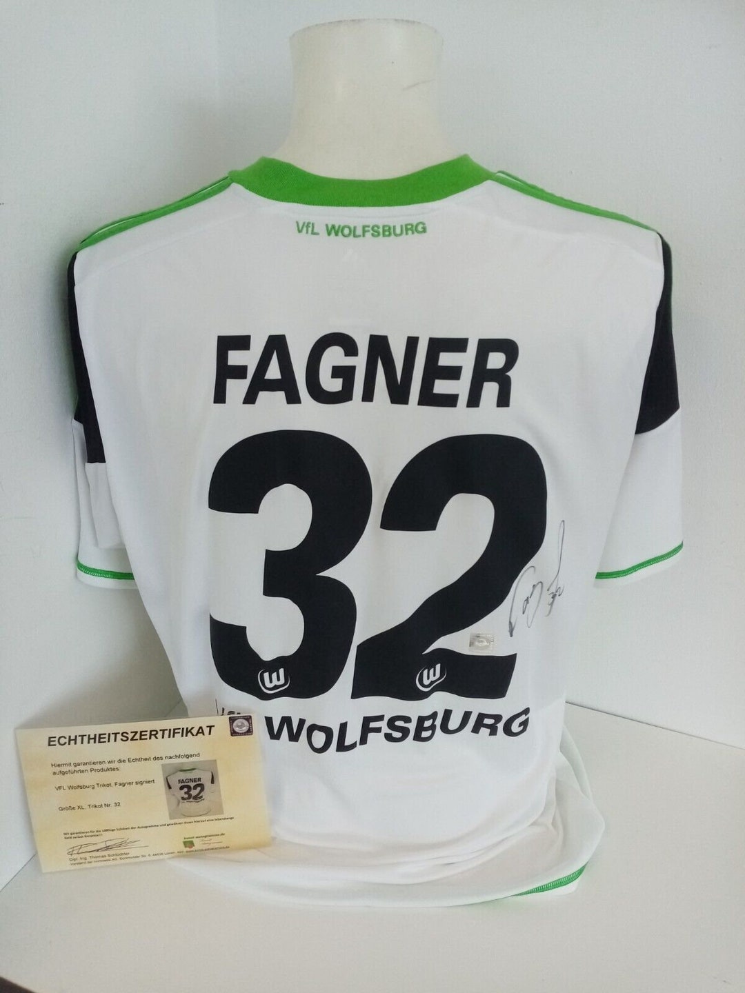 VFL Wolfsburg Jersey Fagner Signed Autograph Bundesliga Football Adidas ...