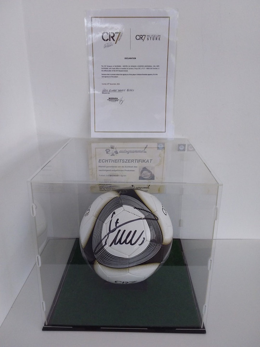 Football Cristiano Ronaldo Signed Portugal Football Real Madrid ...