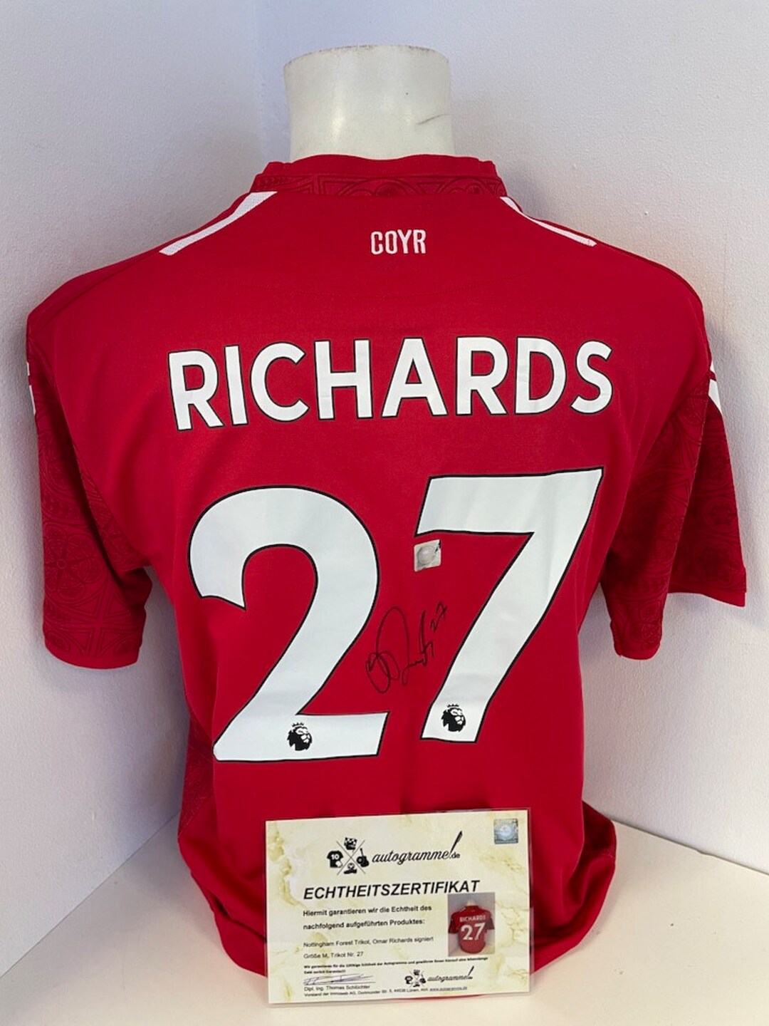 Nottingham Forest Jersey Omar Richards Signed Autograph Football ...