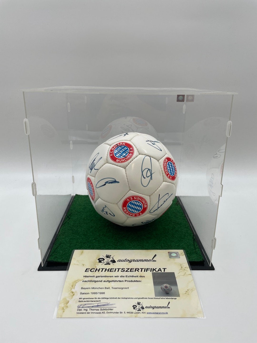 FC Bayern Football Team Signed 1995/1996 Signature Autograph Adidas ...