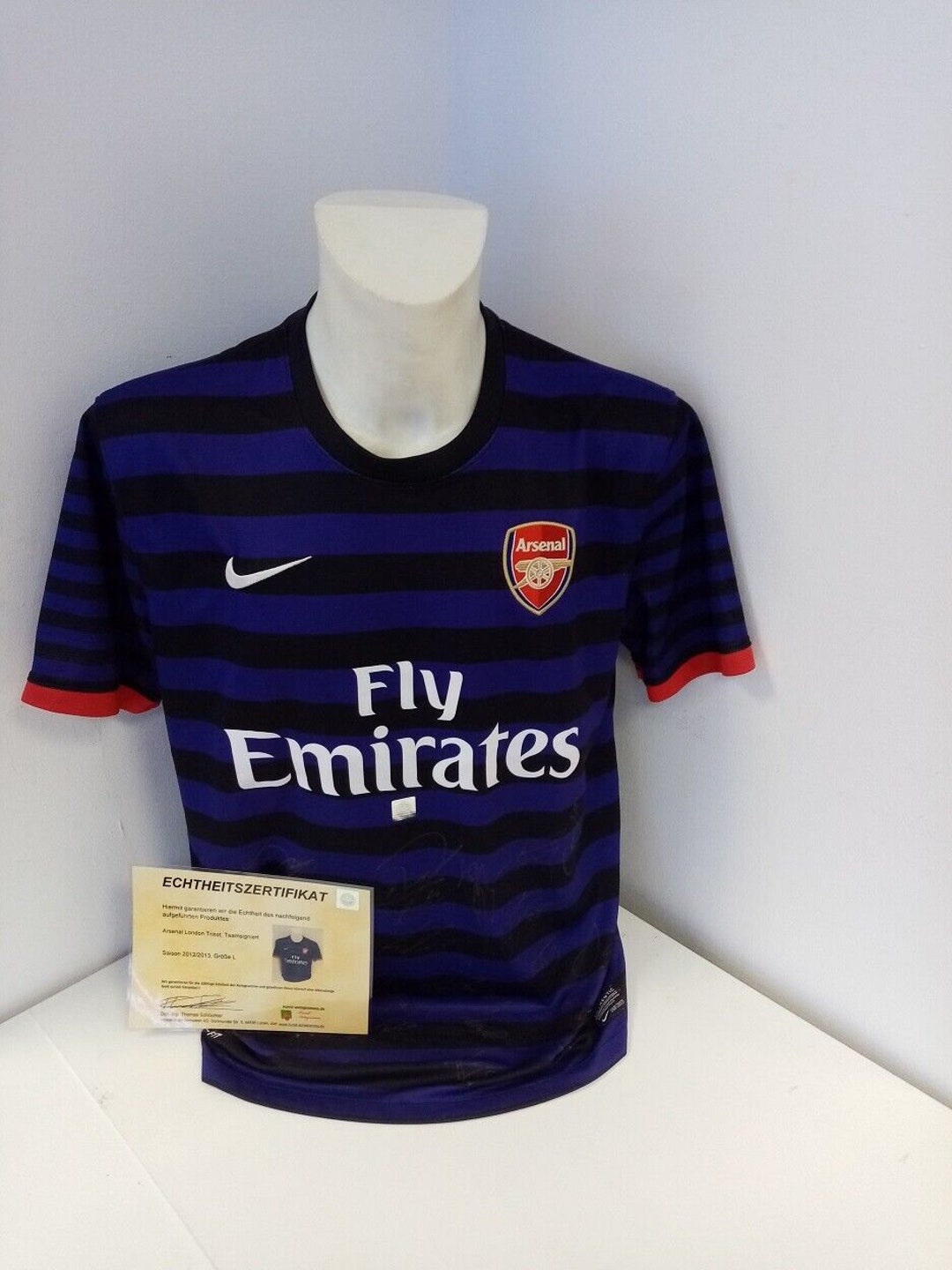 Arsenal London Jersey 2012/2013 Team Signed England Autograph Football ...