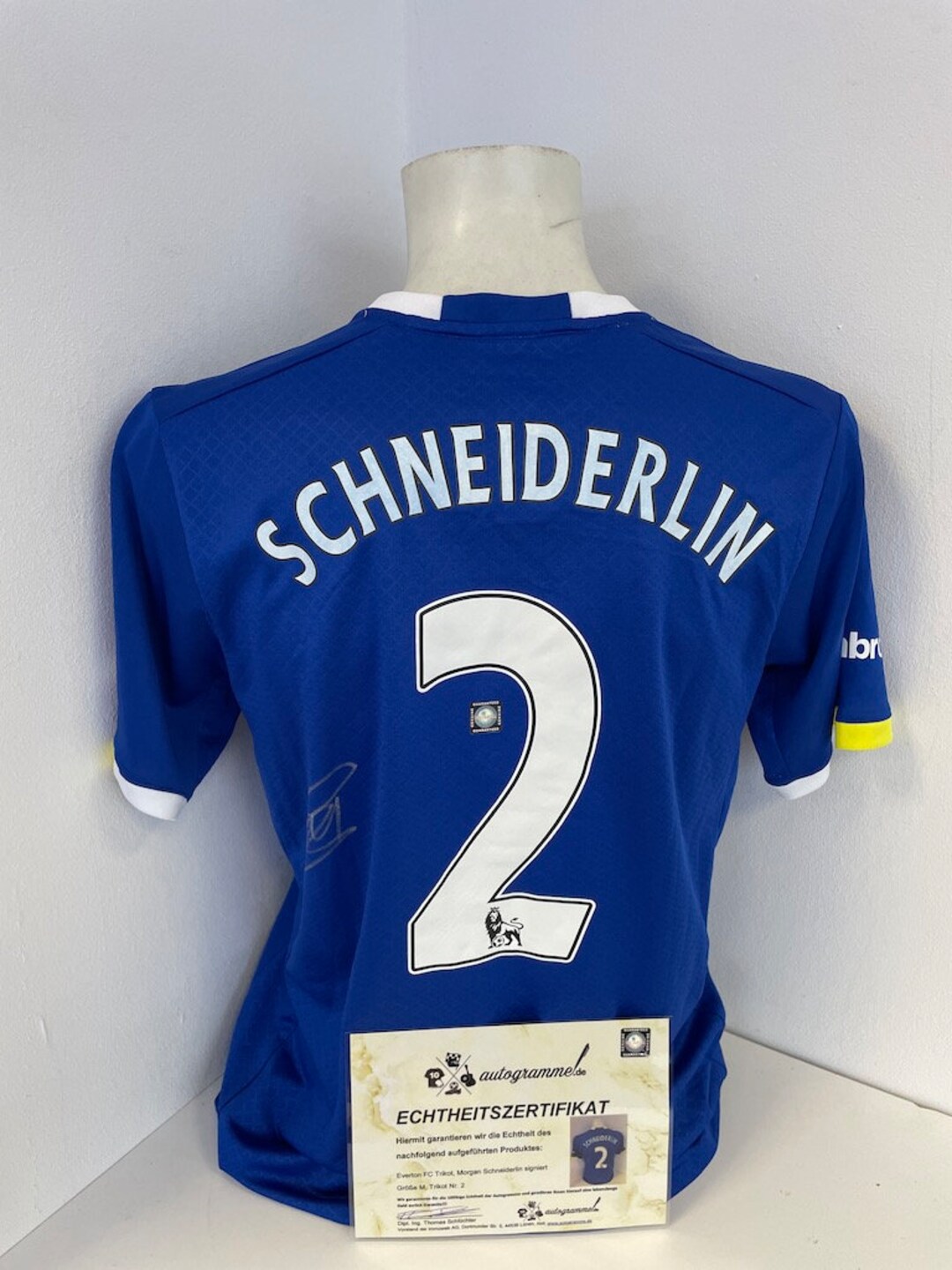 FC Everton Jersey Morgan Schneiderlin Signed Autograph Football England ...