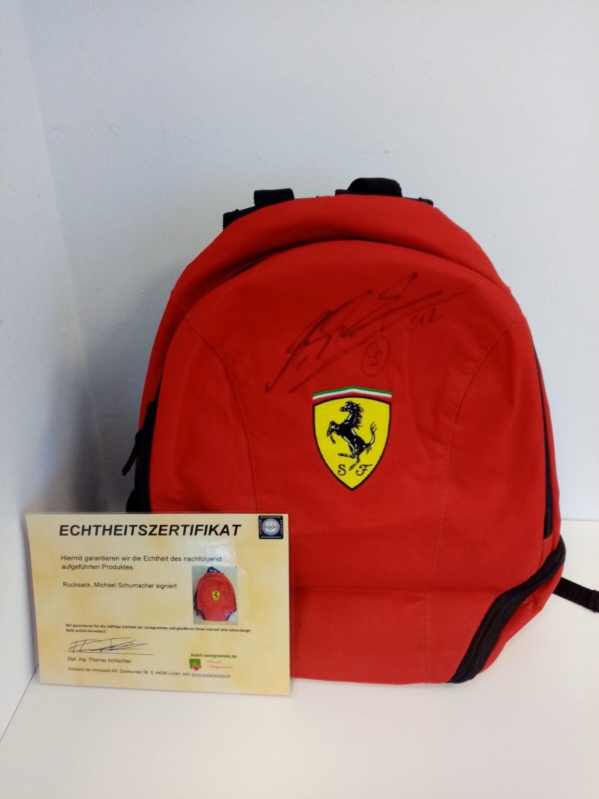 Backpack Michael Schumacher Signed Formula 1 Ferrari Schumi - Etsy