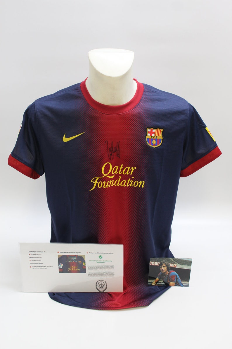 FC Barcelona Jersey Johan Cruyff Signed Autograph Nike Netherlands ...